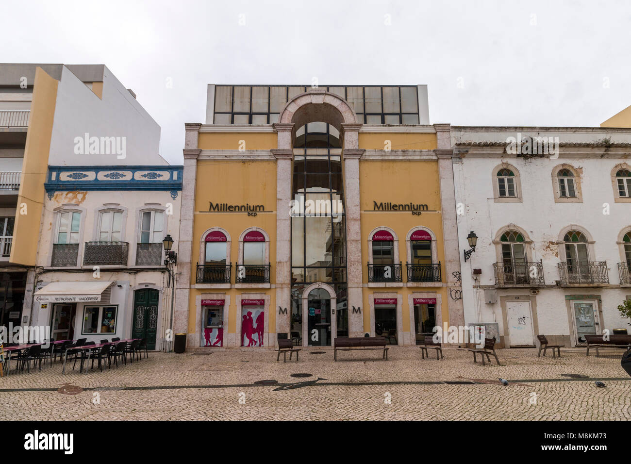 FARO, PORTUGAL: 4th of March, 2018 - View of the Millennium BCP bank ...