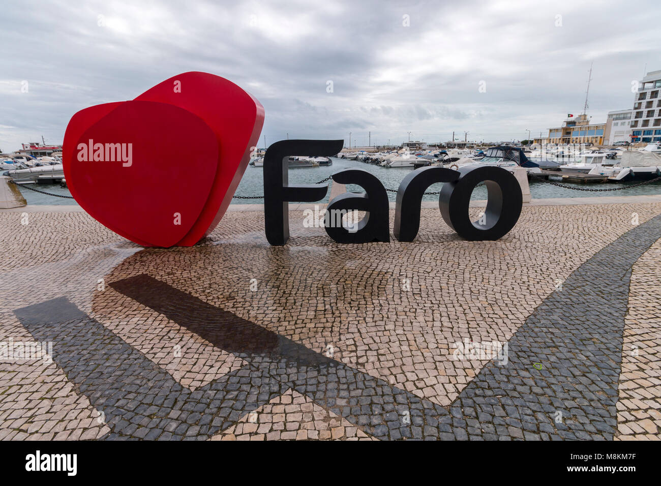 FARO, PORTUGAL: 4th of March, 2018 - Faro city logo name with big ...
