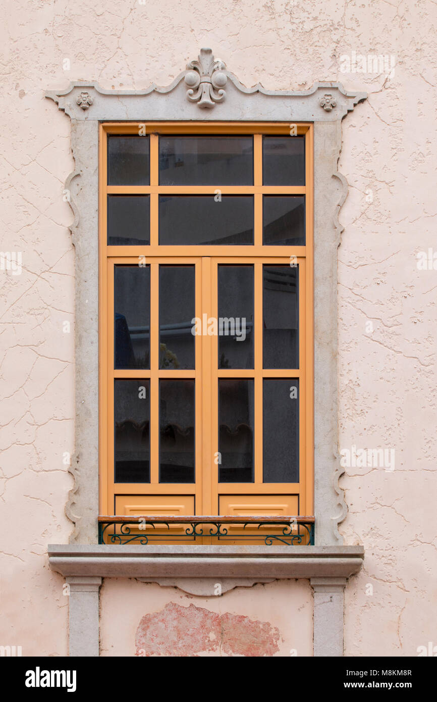 Typical windows of Portuguese architecture in buildings Stock Photo - Alamy
