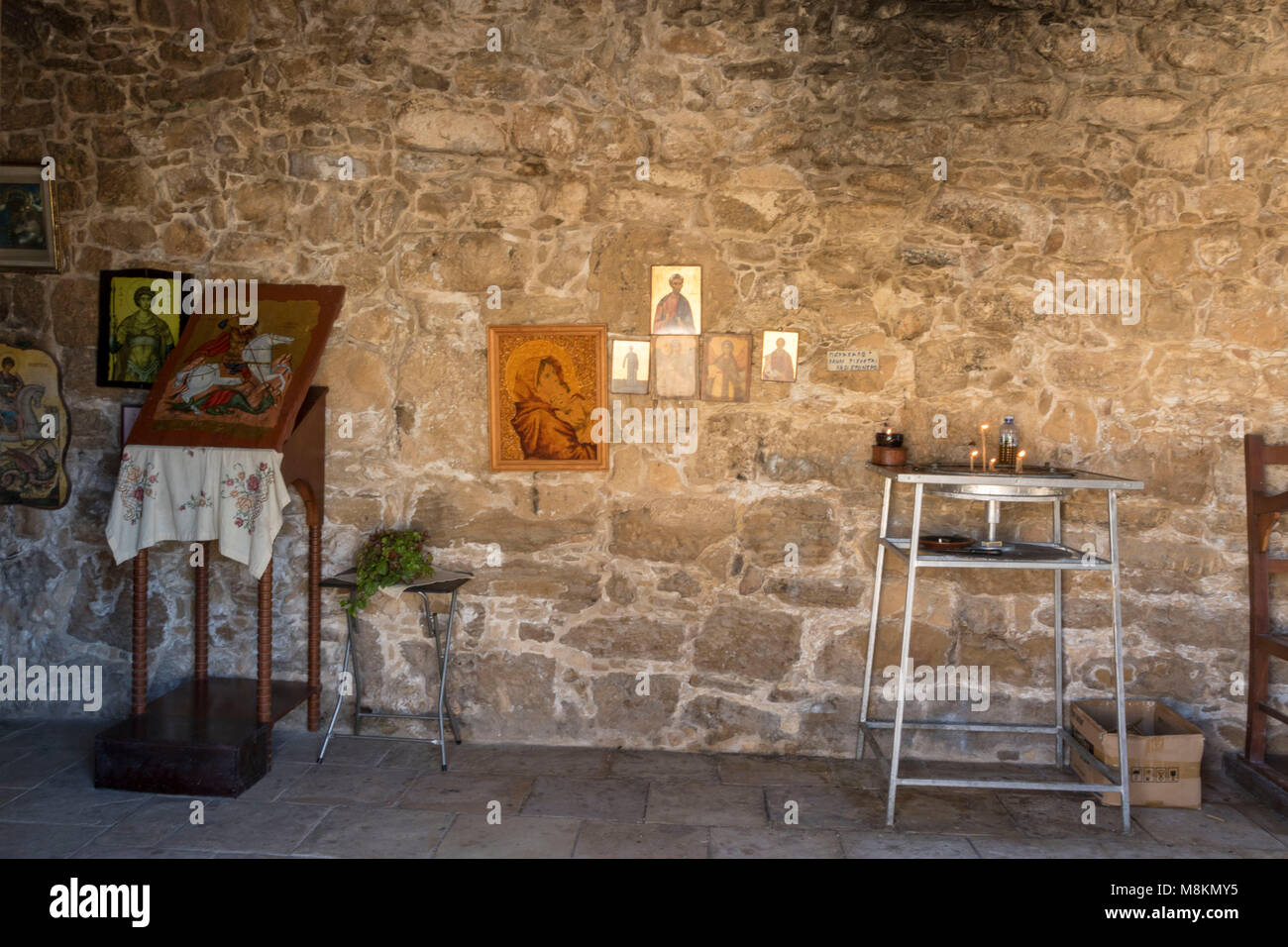 Small stone church at Agios Georgious, Paphos, Cyprus Stock Photo - Alamy