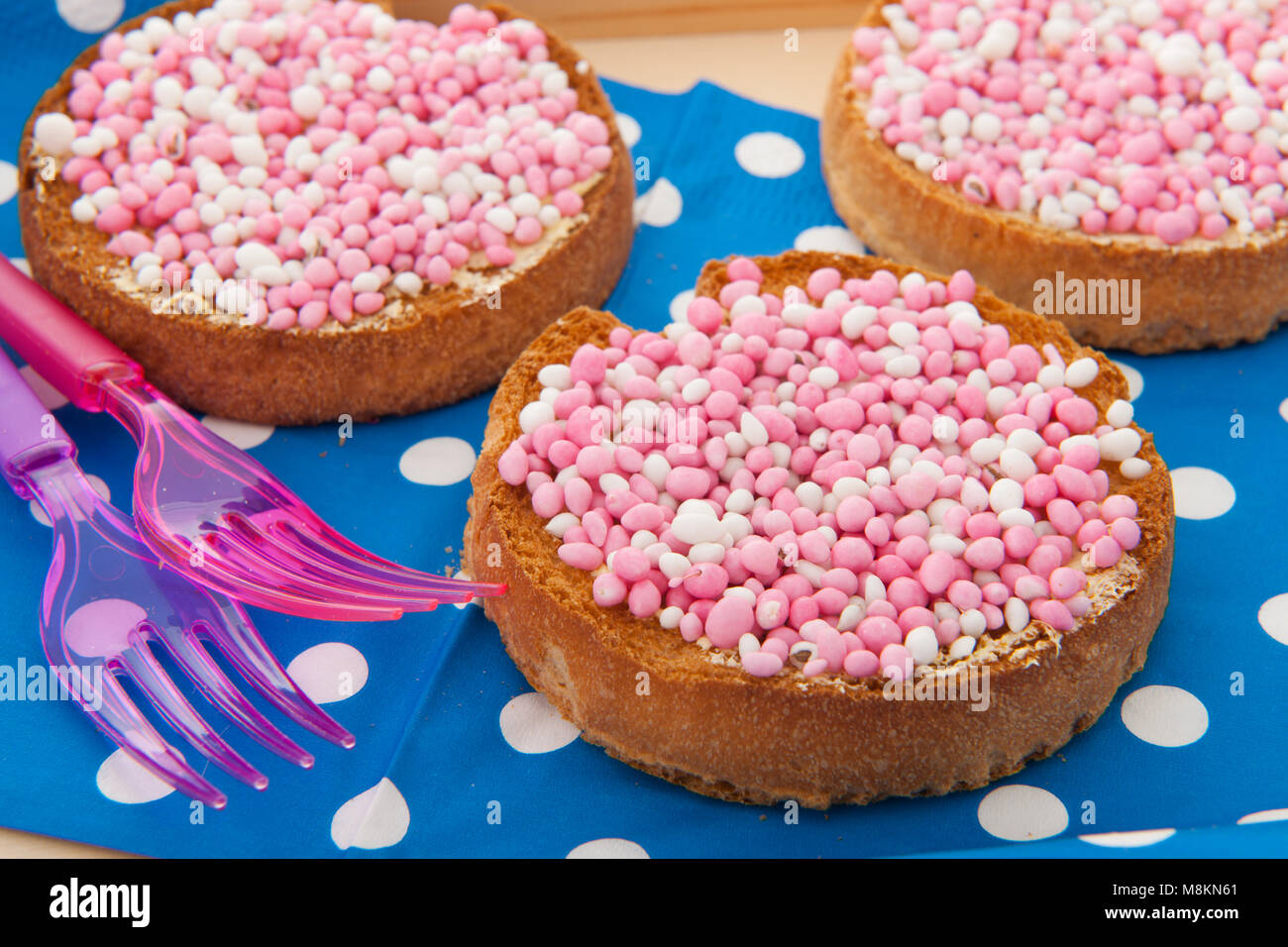 Dutch tradition biscuit with mice while baby born Stock Photo - Alamy