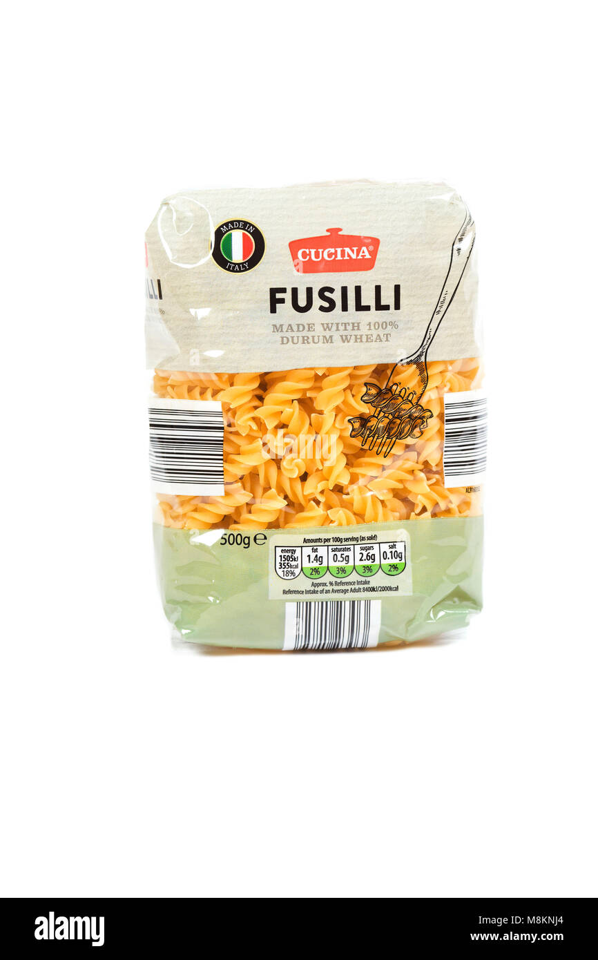 Italian fusilli pasta fresh Cut Out Stock Images & Pictures - Alamy