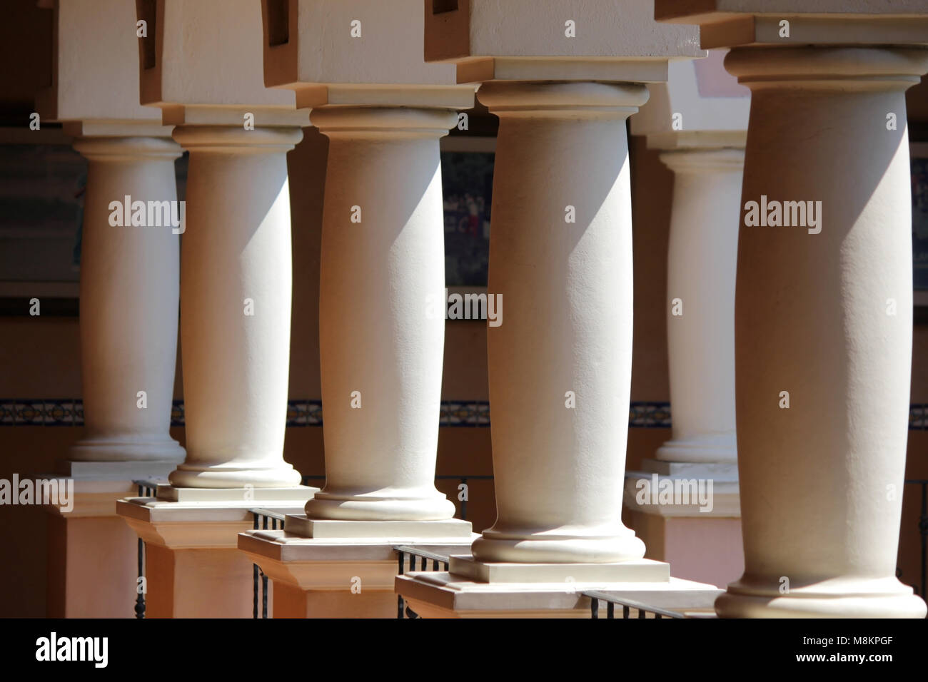 row of ancient roman style stone columns Stock Photo - Alamy