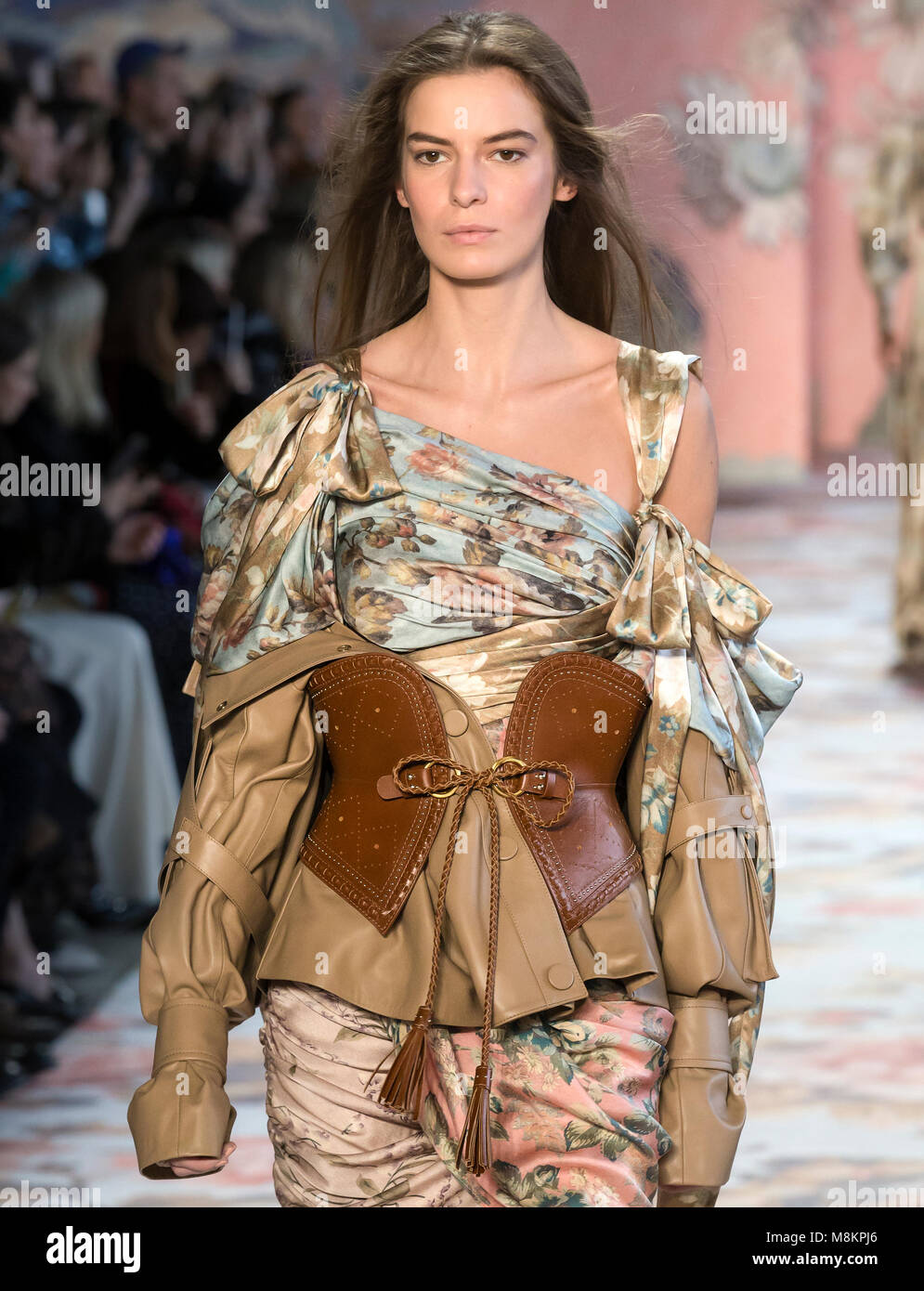 New York Ny February 12 2018 Dasha Denisenko Walks The Runway At