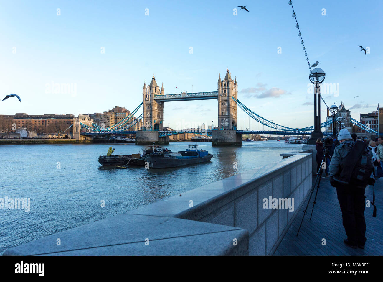 Tower Bridge is a combined bascule and suspension bridge in London ...