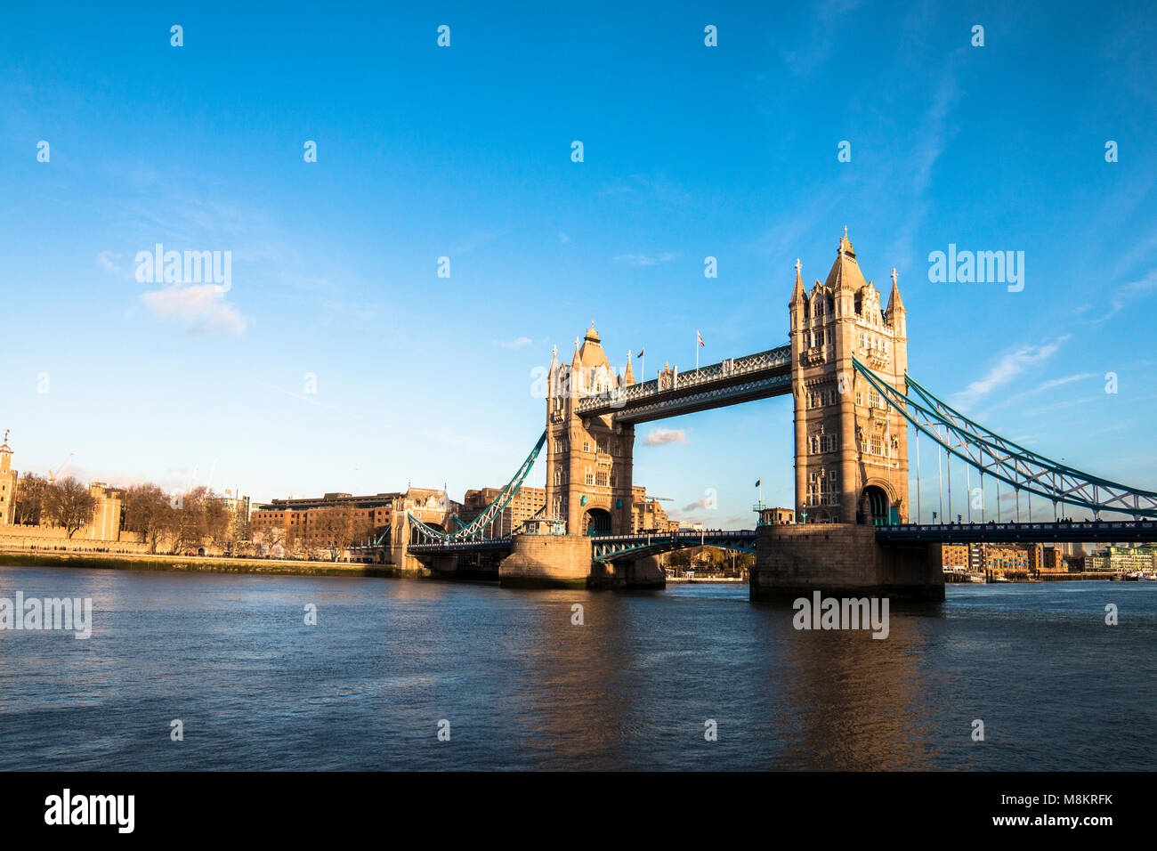 Tower Bridge is a combined bascule and suspension bridge in London ...