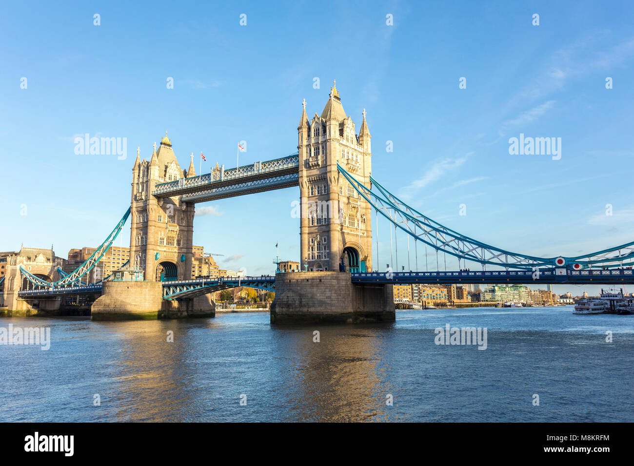 Tower Bridge is a combined bascule and suspension bridge in London ...