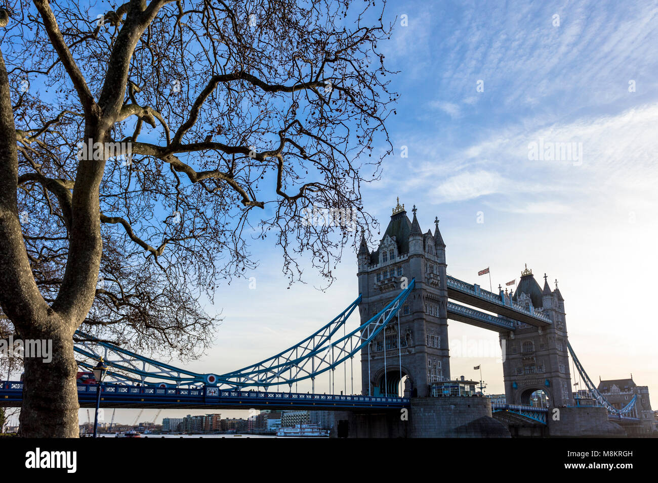 Tower Bridge is a combined bascule and suspension bridge in London ...