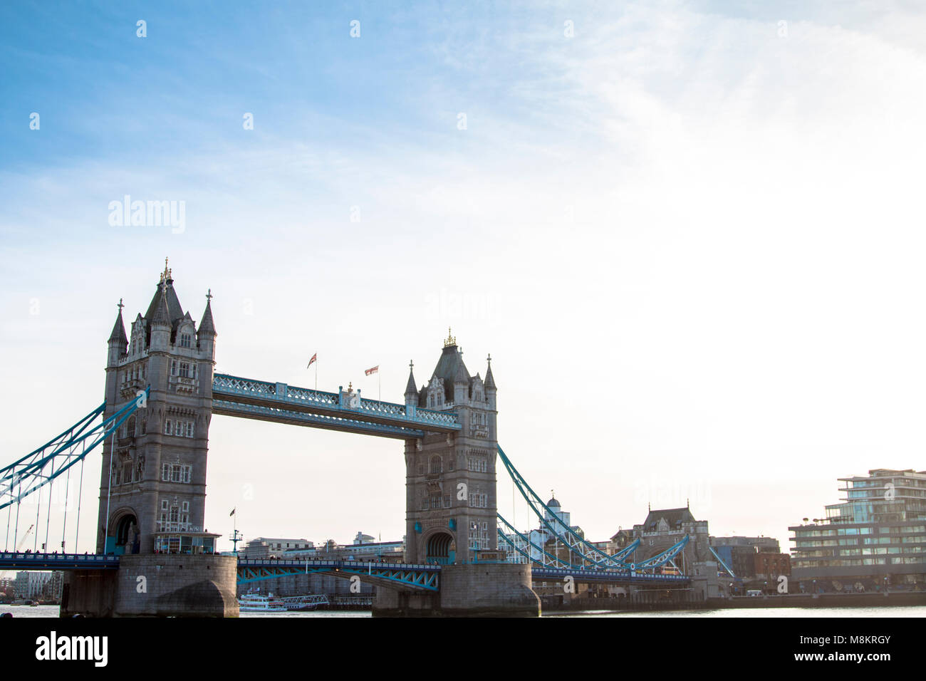 Tower Bridge is a combined bascule and suspension bridge in London ...