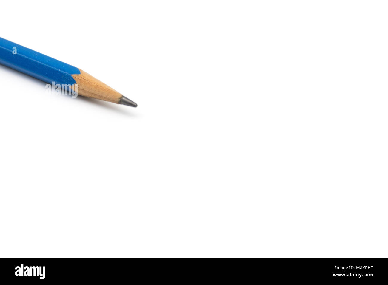 Blue pencil isolated on white background Stock Photo - Alamy