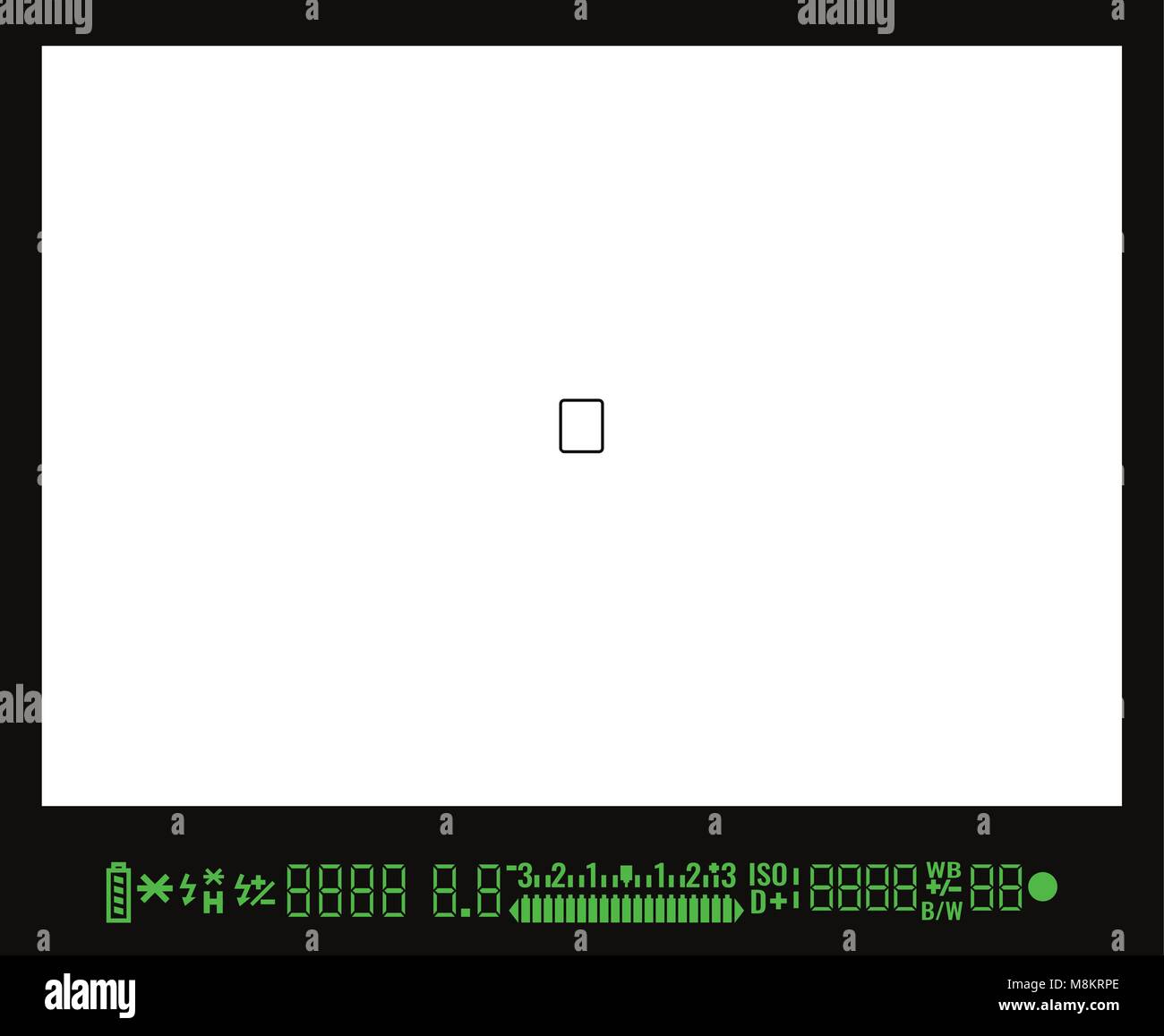 Focusing screen or Viewfinder of DSLR camera. Vector illustration Stock ...