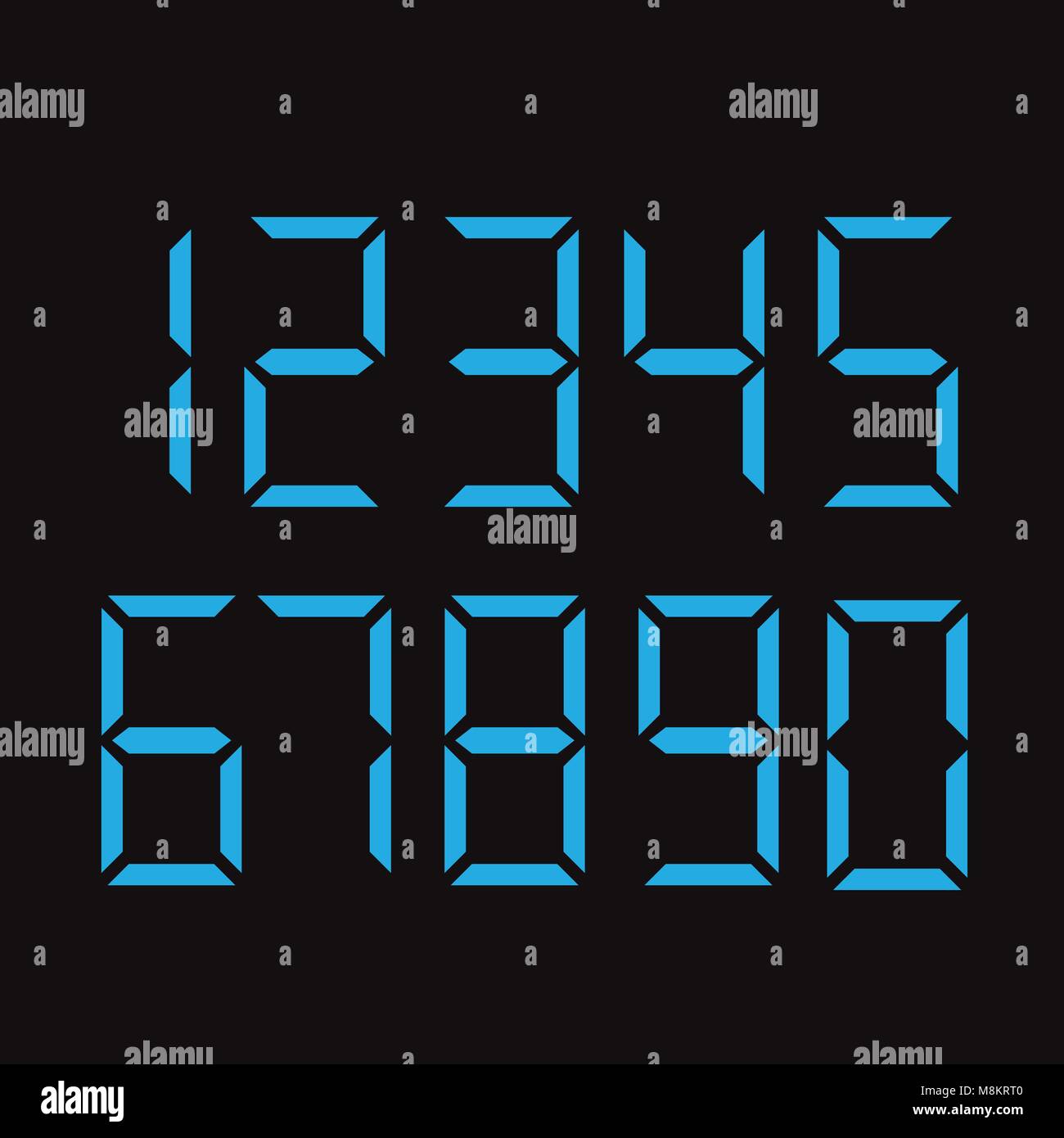 Green technology numbers clock Stock Vector Images - Alamy