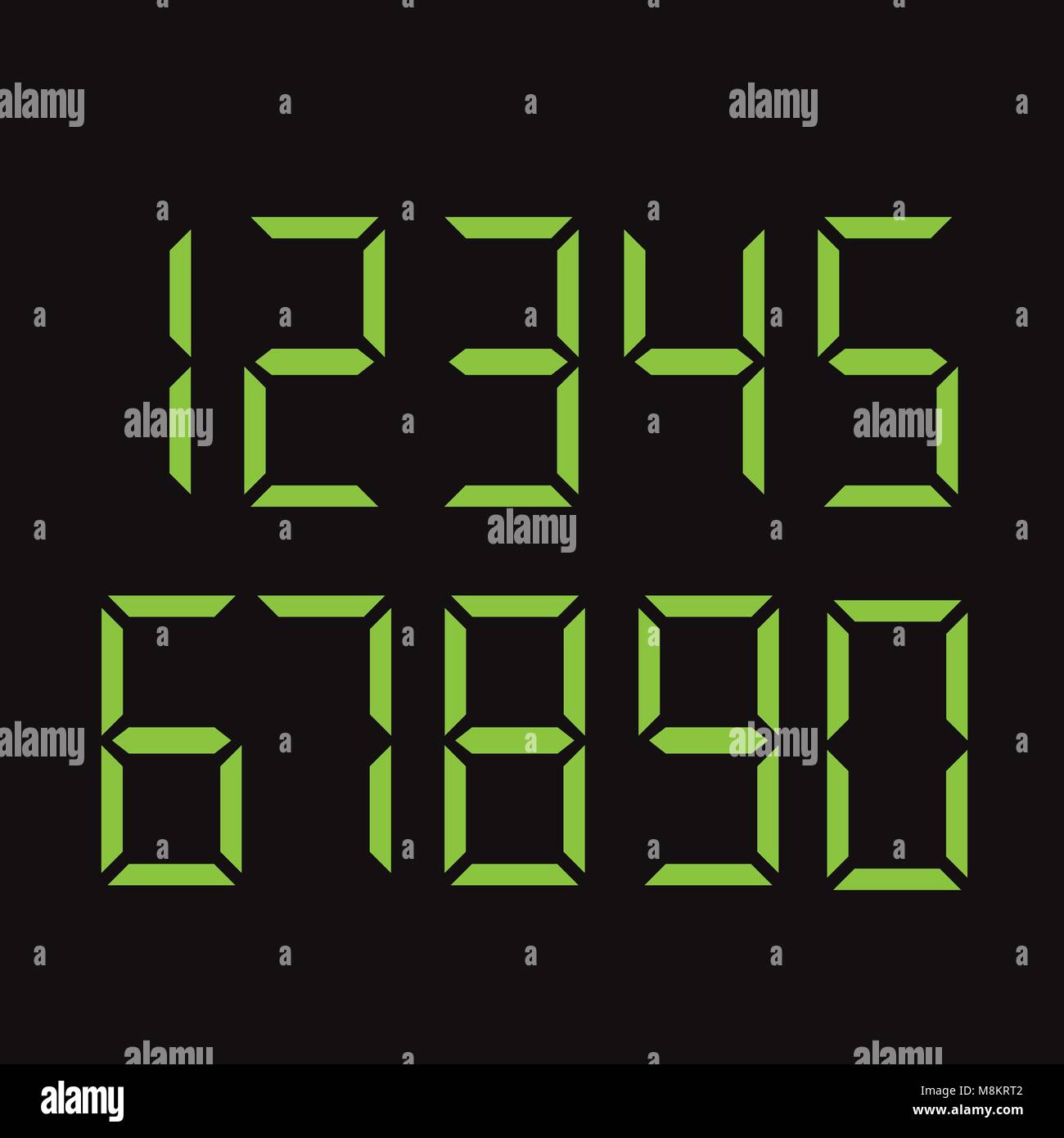 Digital fonts numbers only. Illustrated vector Stock Vector Image & Art ...