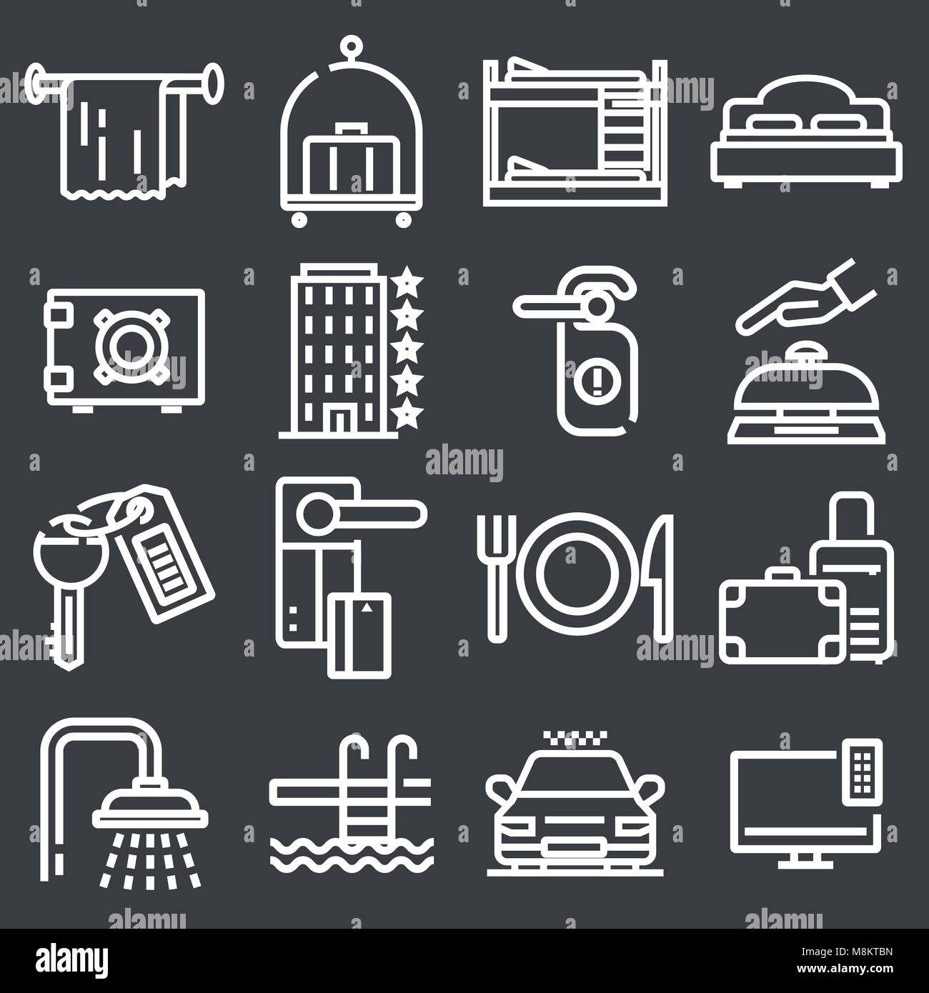 Car services outline icons Stock Vector Images - Alamy