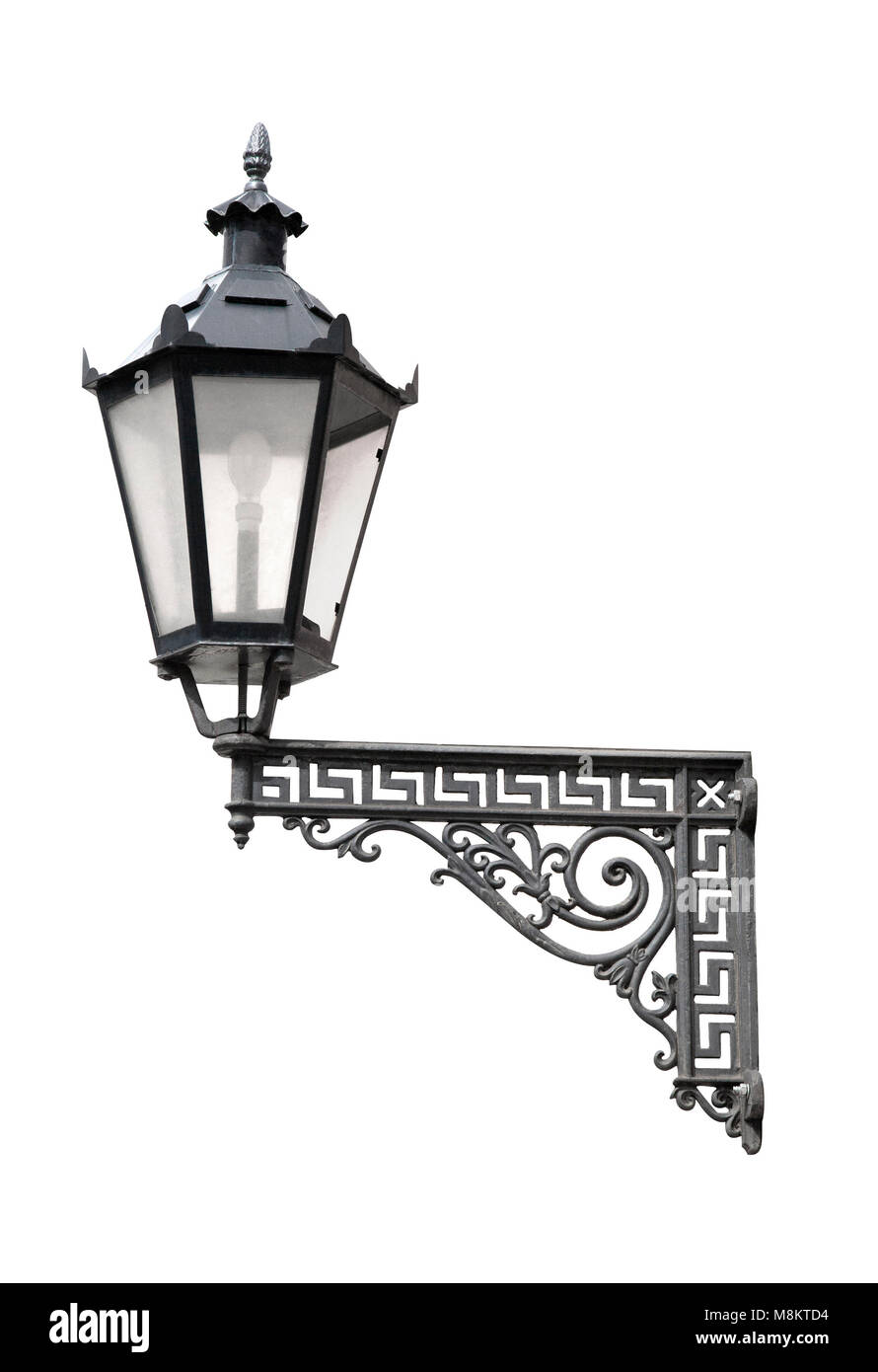 Vintage street iron lamp Cut Out Stock Images & Pictures - Alamy