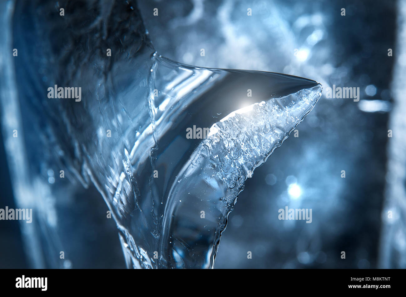 Sharp Ice crystals looking like sharp knife Stock Photo - Alamy