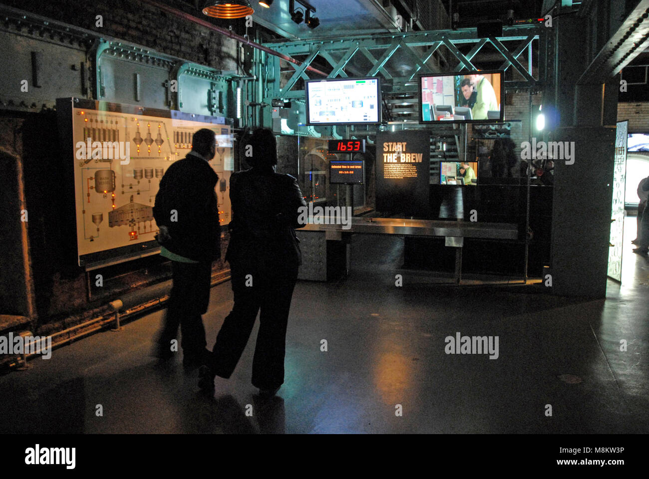 Visitors take a self-guided tour inside the Guinness storehouse at the ...