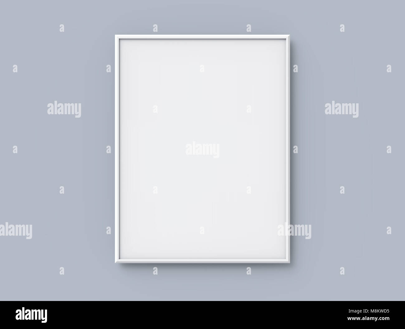 Blank picture frame mockup, 3d render frame on wall with empty space ...