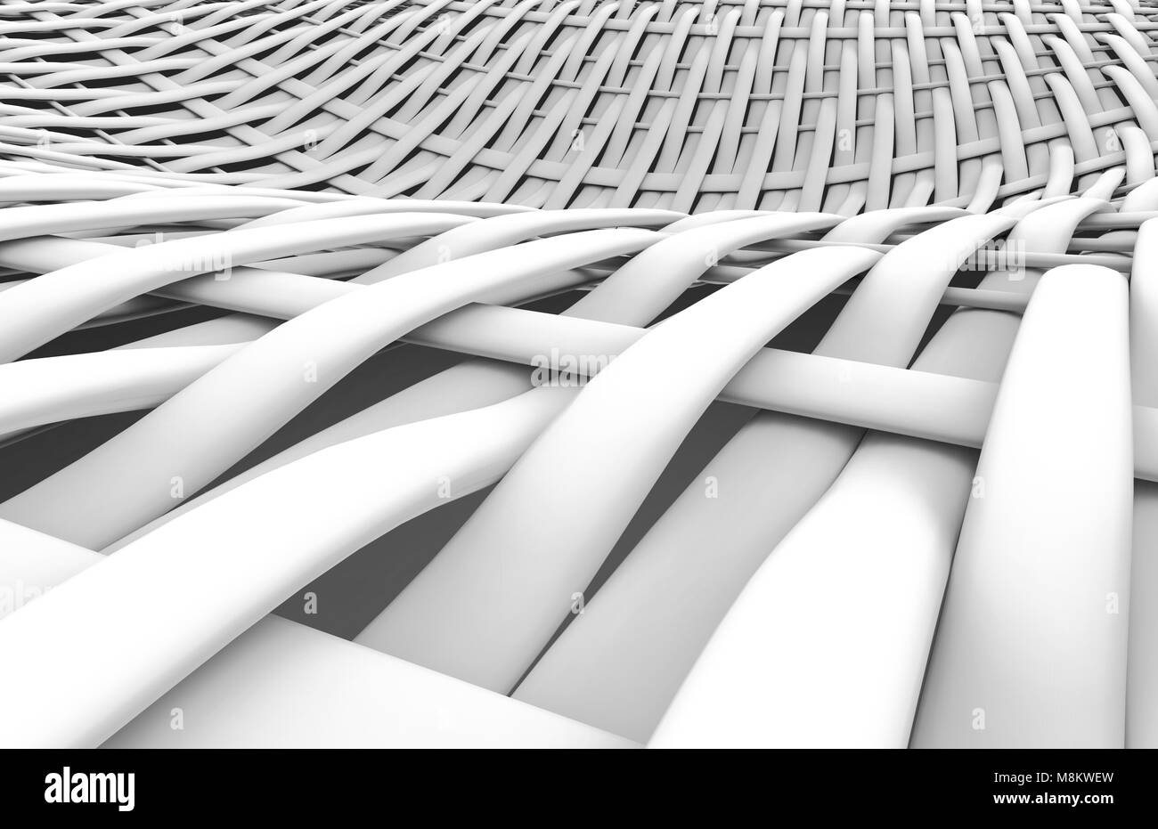 Blank fiber surface, interlaced structure pattern in 3d render, twilled ...
