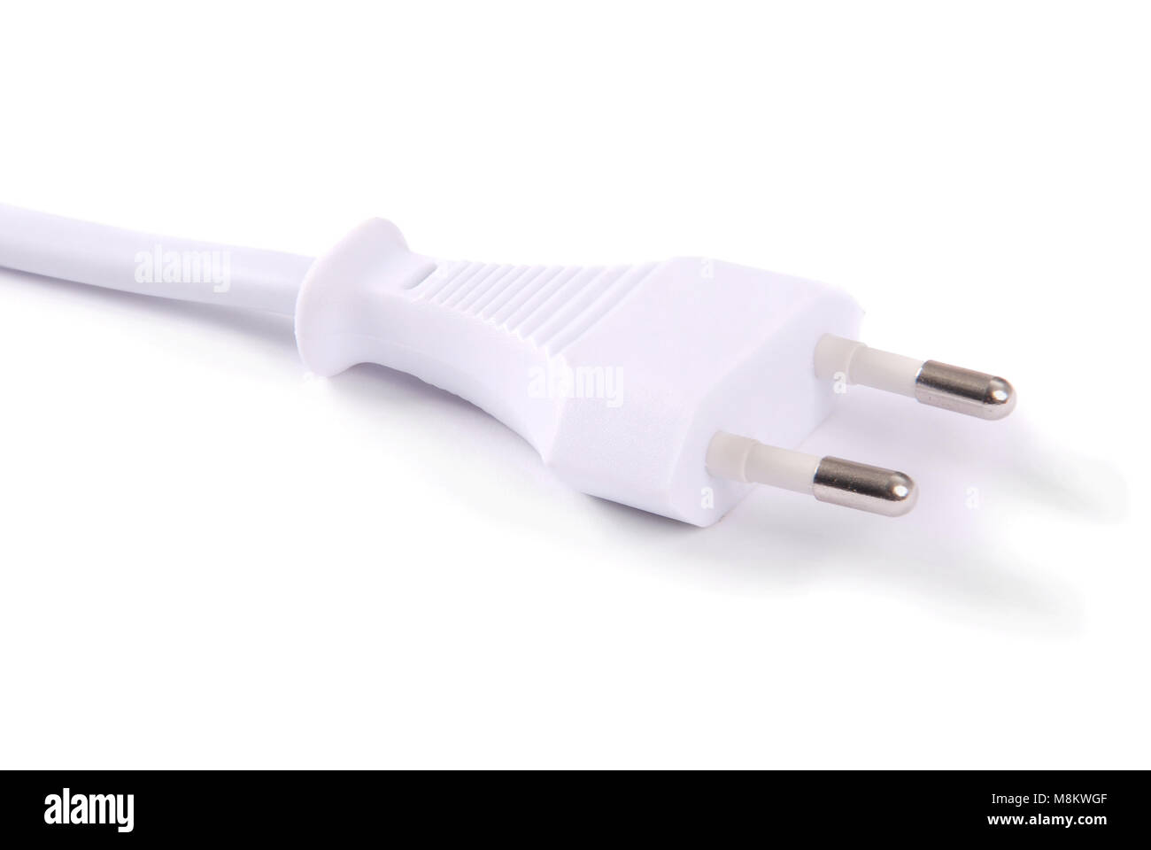 White power cable with plug and socket isolated on white Stock Photo ...