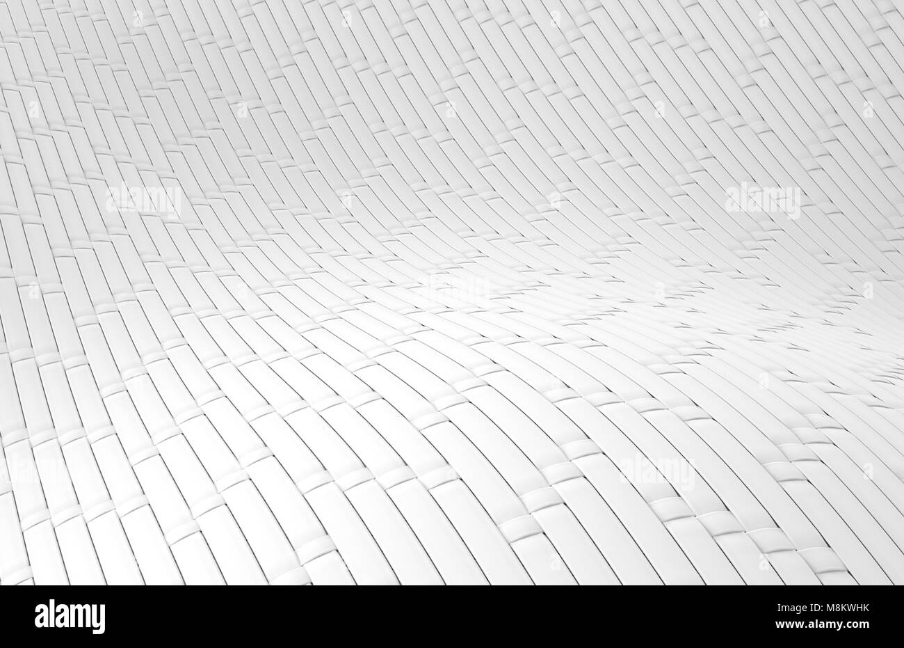 Blank fiber surface, interlaced structure pattern in 3d render, bird's ...