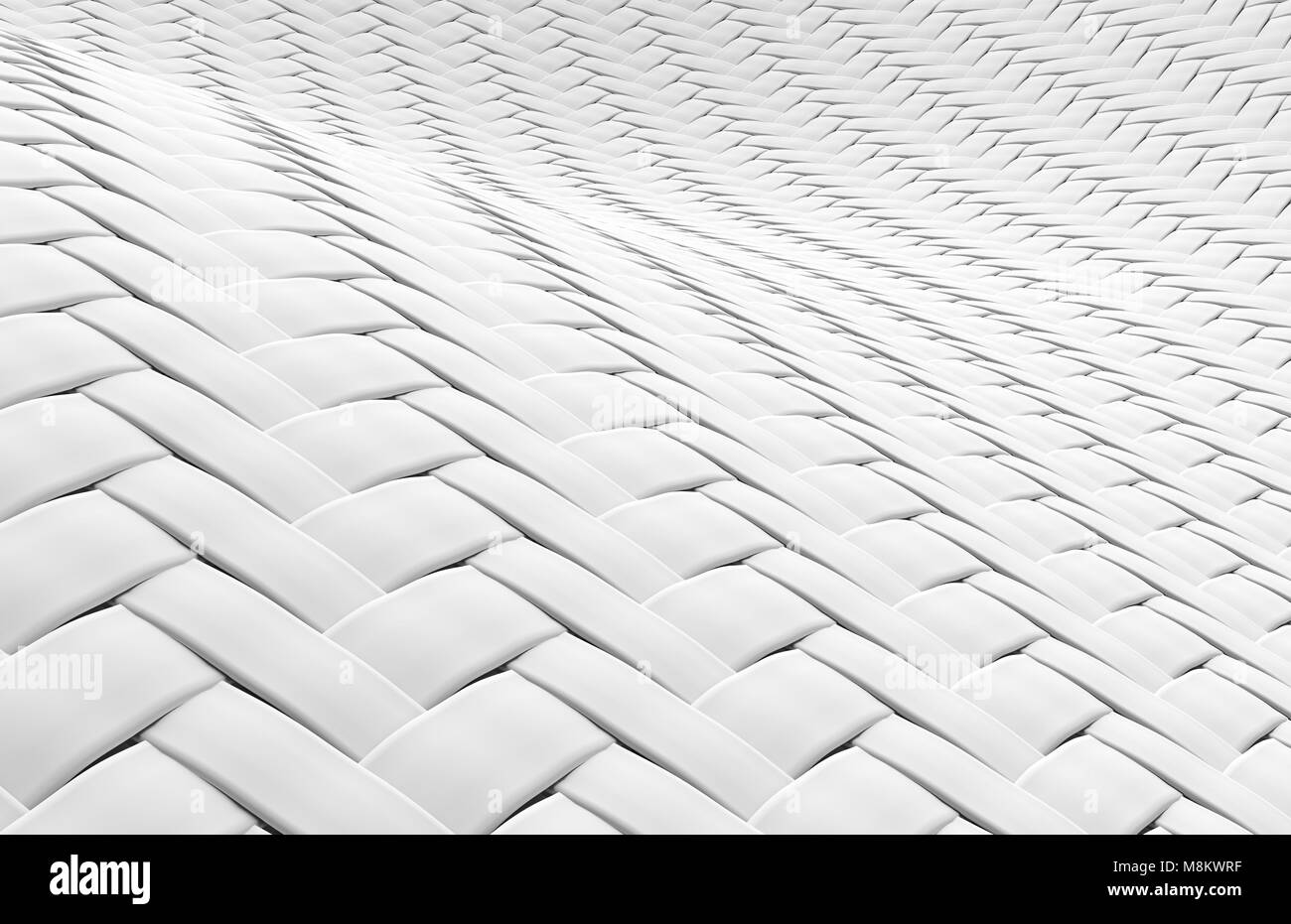 Blank fiber surface, interlaced structure pattern in 3d render, twilled ...