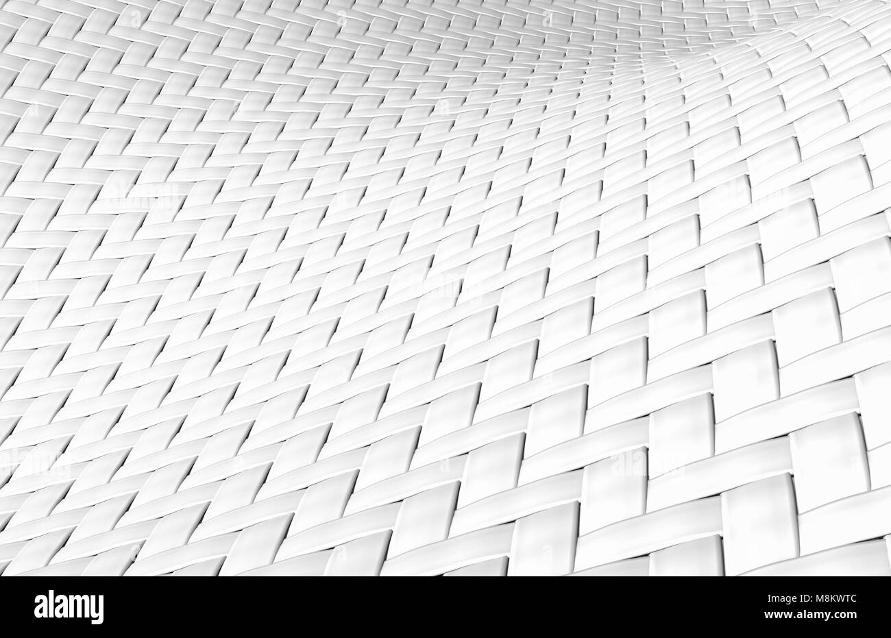Blank fiber surface, interlaced structure pattern in 3d render, twilled ...