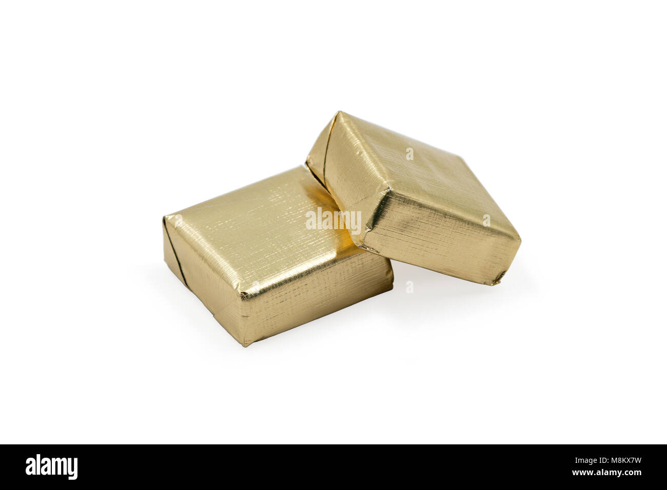 Snack chocolate candy with white stuffing. Isolated on white background ...