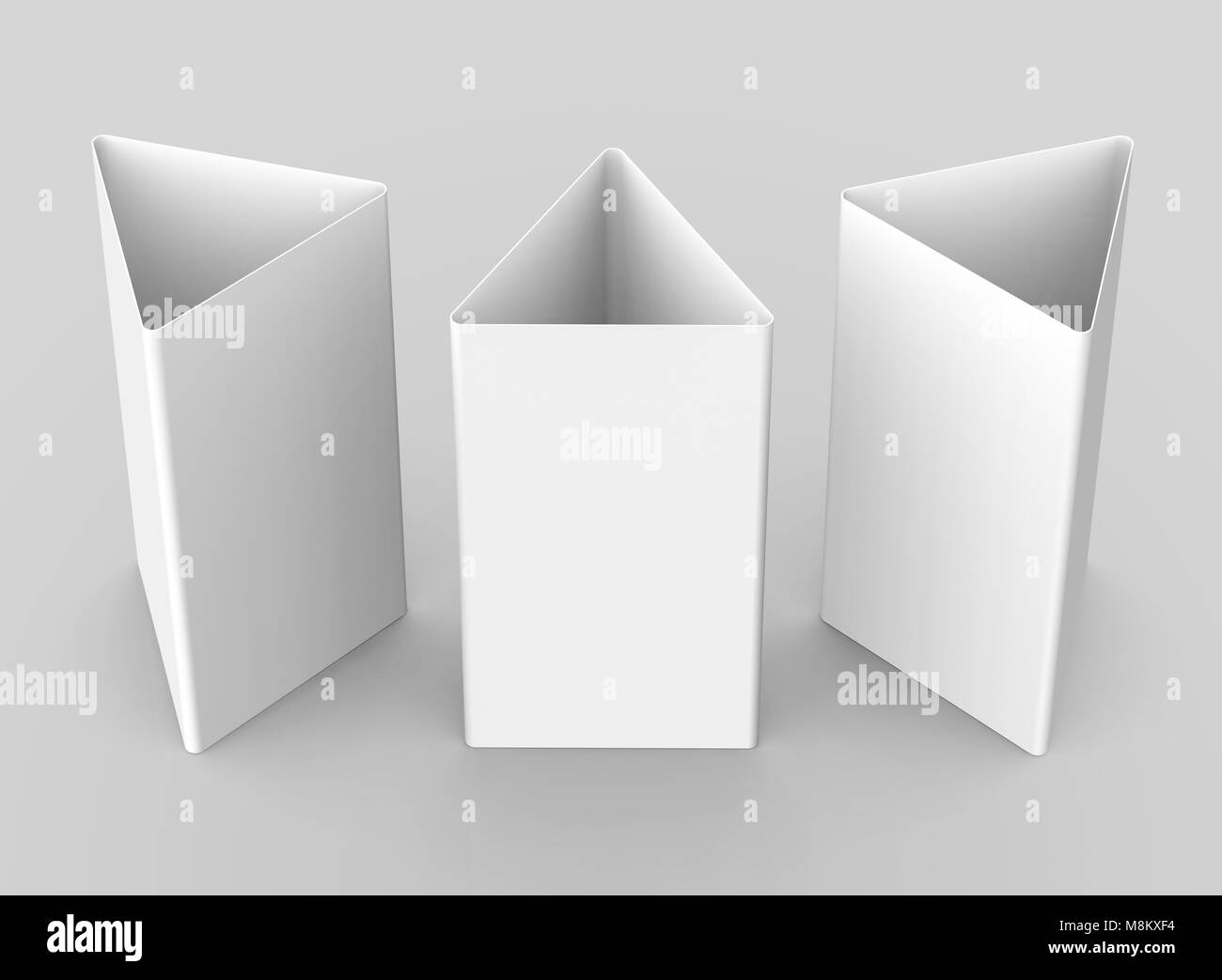Blank table tent, 3d render table card set mockup for design uses ...