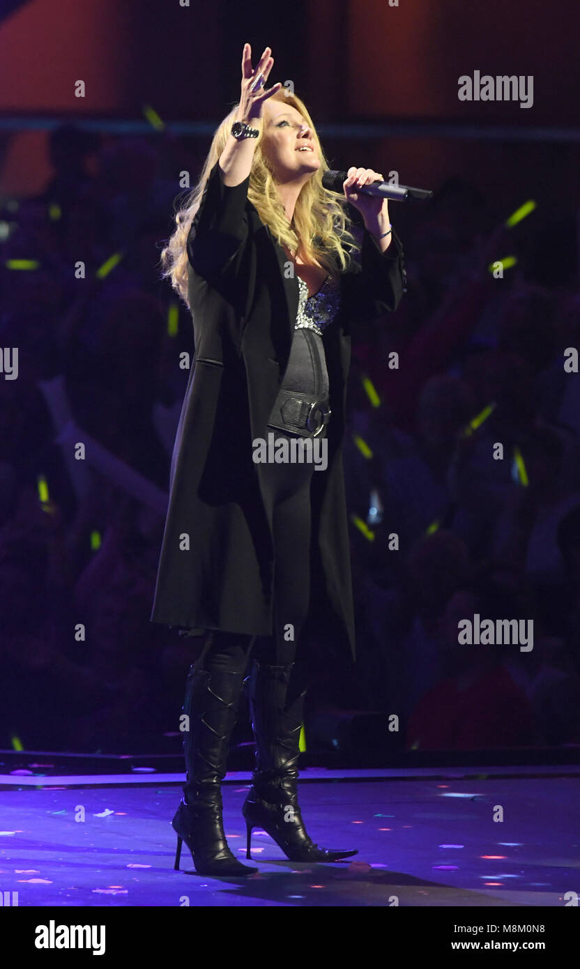 Munich, Germany. 17th Mar, 2018. Singer Nicole performing at the ...