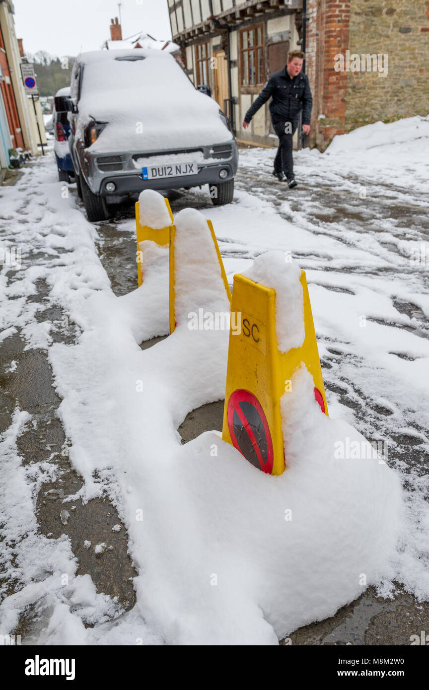 UK. Weather, Ludlow, Shropshire, England, UK. 18th. March 2018. The ...