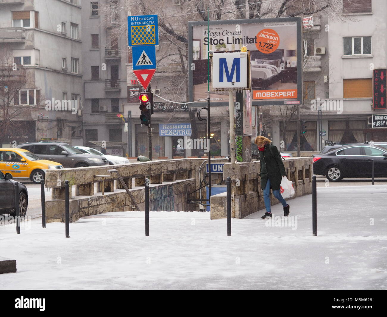 Bucharest, Romania. 18th March, 2018. After two warm weeks, Bucharest ...
