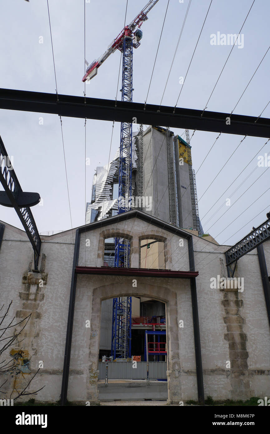 Arles, France, 18th MArch 2018: A view shows the Luma Foundation tower ...