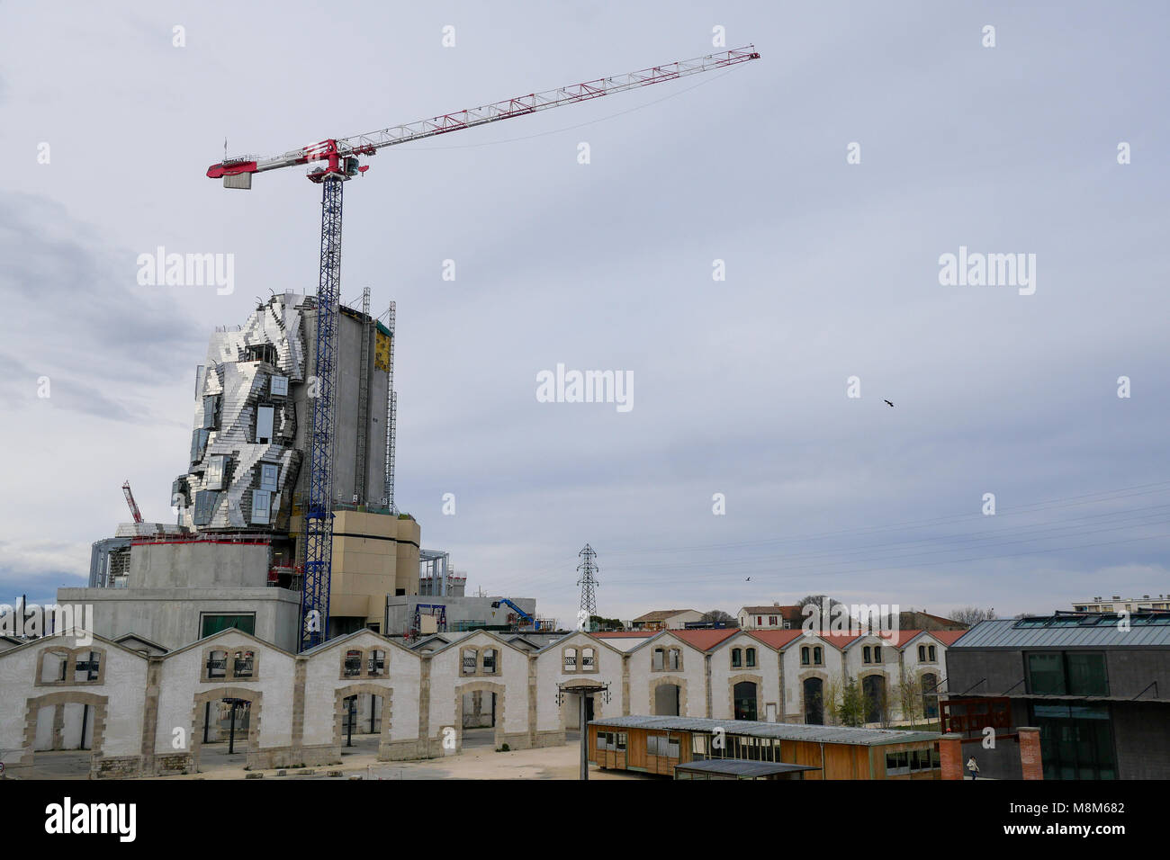 Arles, France, 18th MArch 2018: A view shows the Luma Foundation tower ...