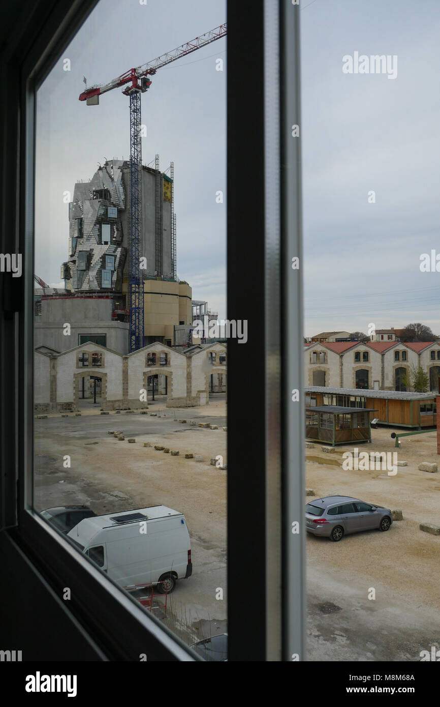 Arles, France, 18th MArch 2018: A view shows the Luma Foundation tower ...