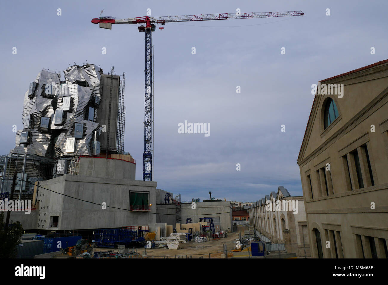 Arles, France, 18th MArch 2018: A view shows the Luma Foundation tower ...