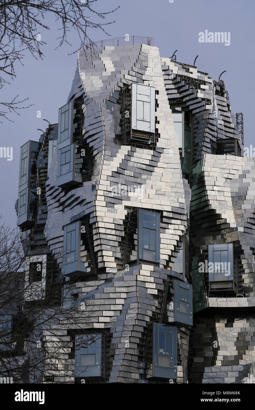 Arles, France, 18th MArch 2018: A view shows the Luma Foundation tower ...