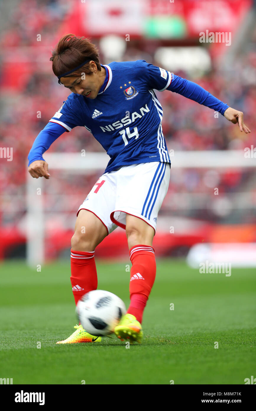 Saitama Stadium 2002, Saitama, Japan. 18th Mar, 2018. Jun Amano (FMarinos), MARCH 18, 2018 ...