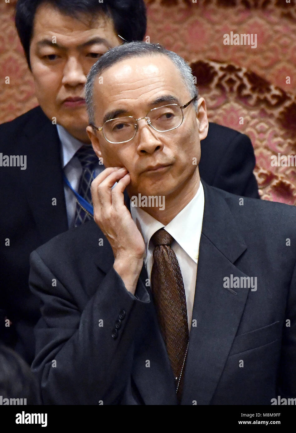 Tokyo, Japan. 19th Mar, 2018. Mitsuru Ota, head of the Finance ...