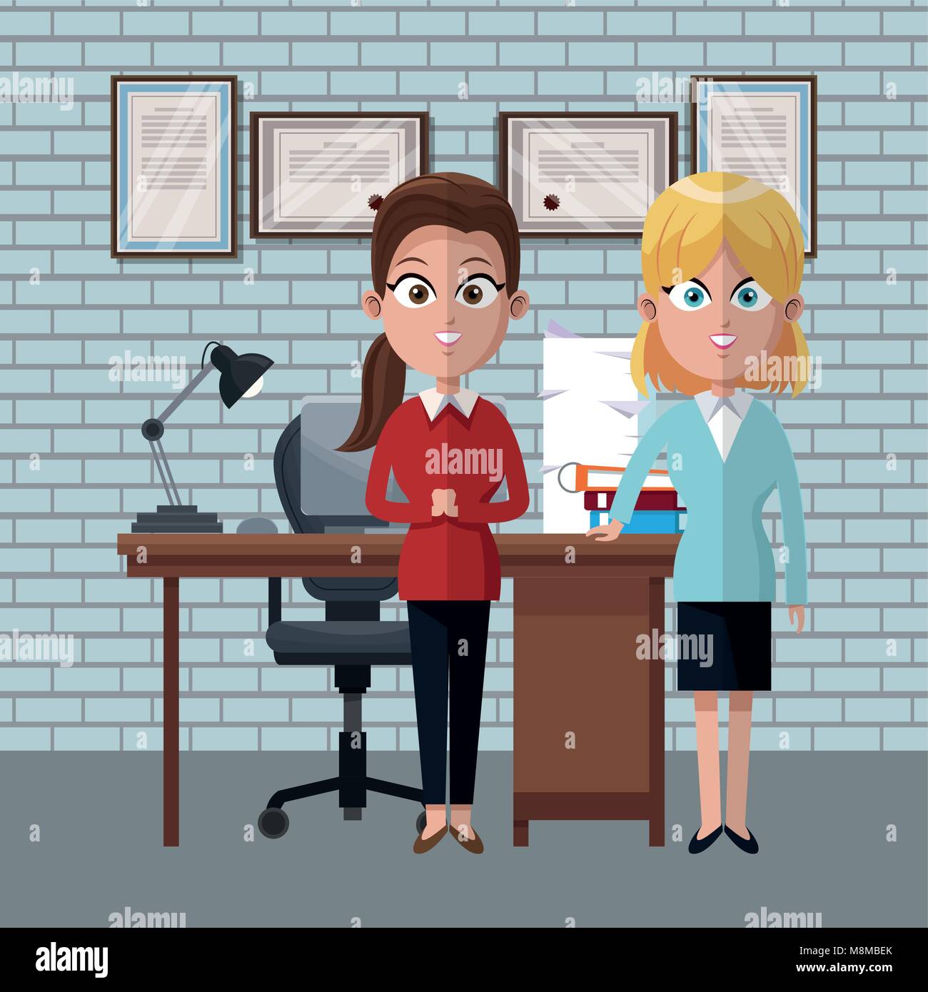 Coworkers at office cartoons Stock Vector Image & Art - Alamy