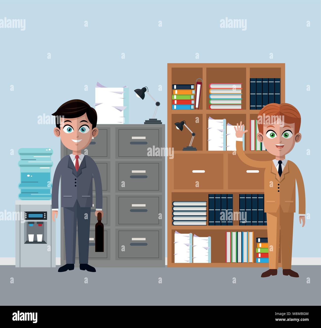 Coworkers at office cartoons Stock Vector Image & Art - Alamy
