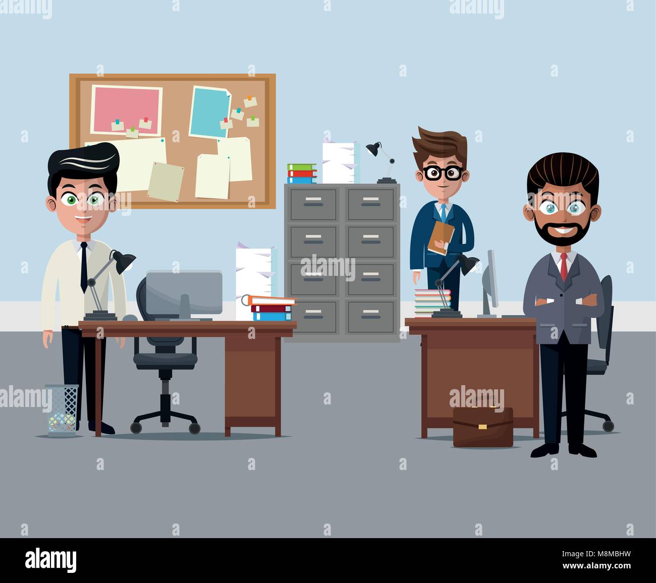 Coworkers at office cartoons Stock Vector Image & Art - Alamy