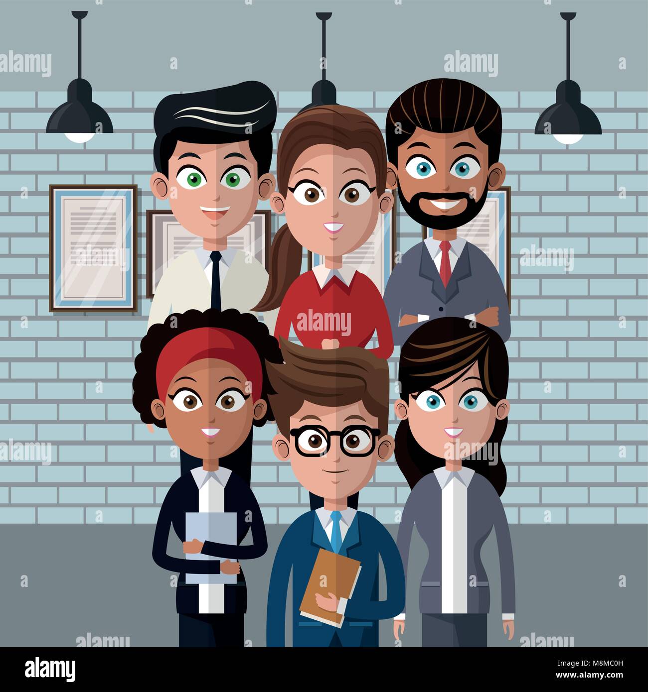 Coworkers at office cartoons Stock Vector Image & Art - Alamy