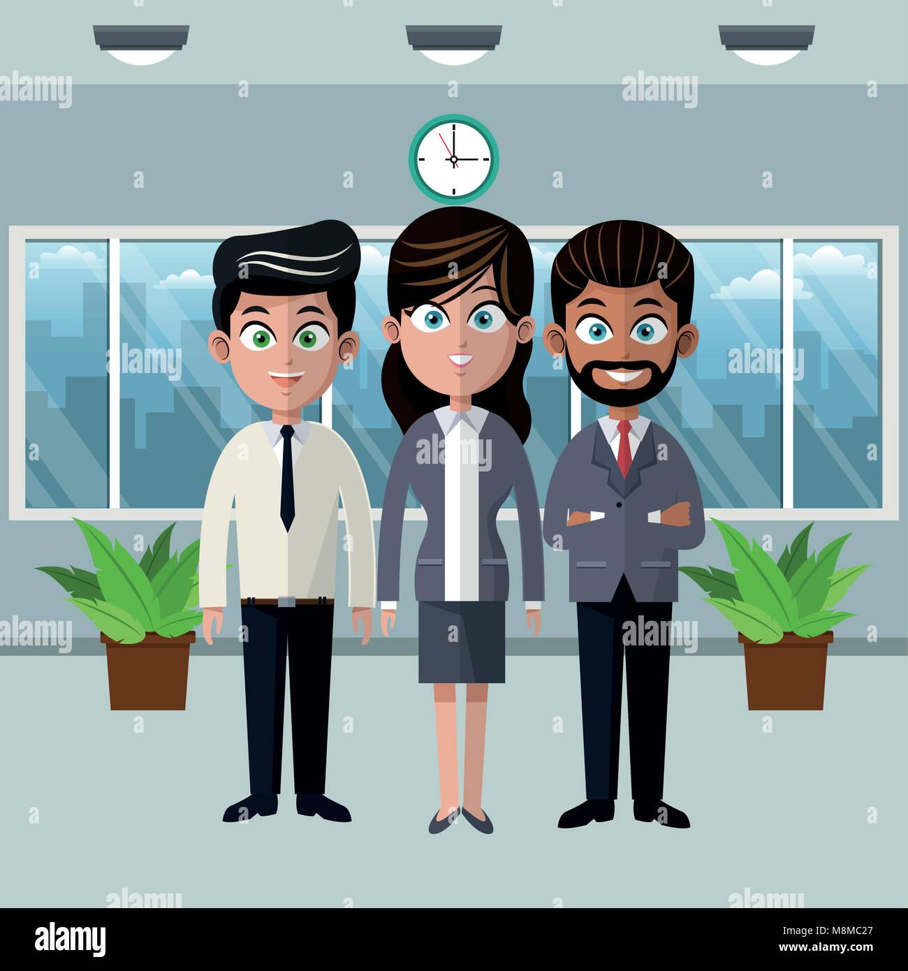 Coworkers at office cartoons Stock Vector Image & Art - Alamy