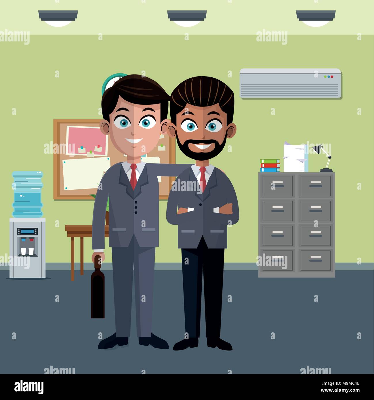 Coworkers at office cartoons Stock Vector Image & Art - Alamy