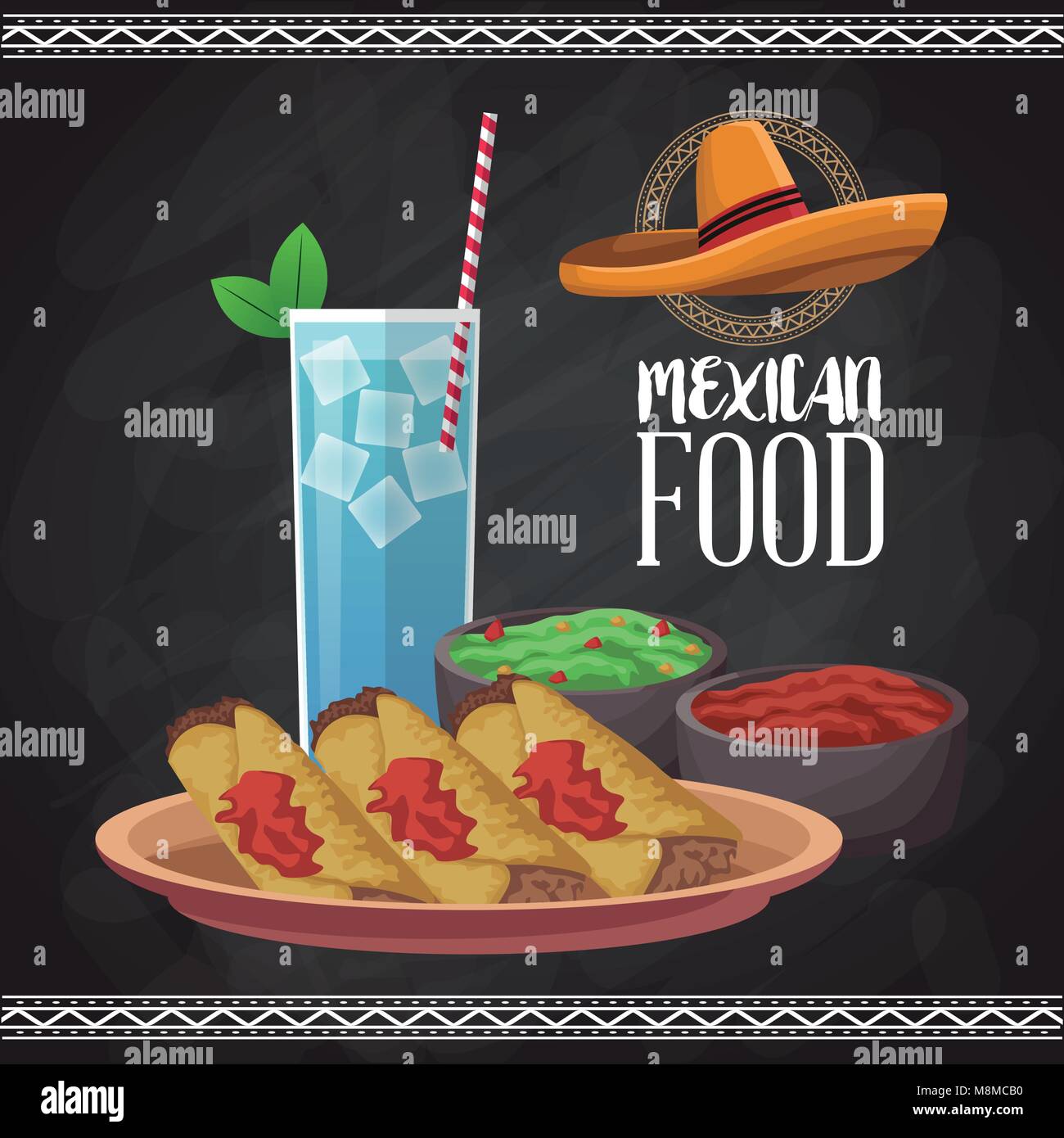Mexican food menu card Stock Vector Image & Art - Alamy