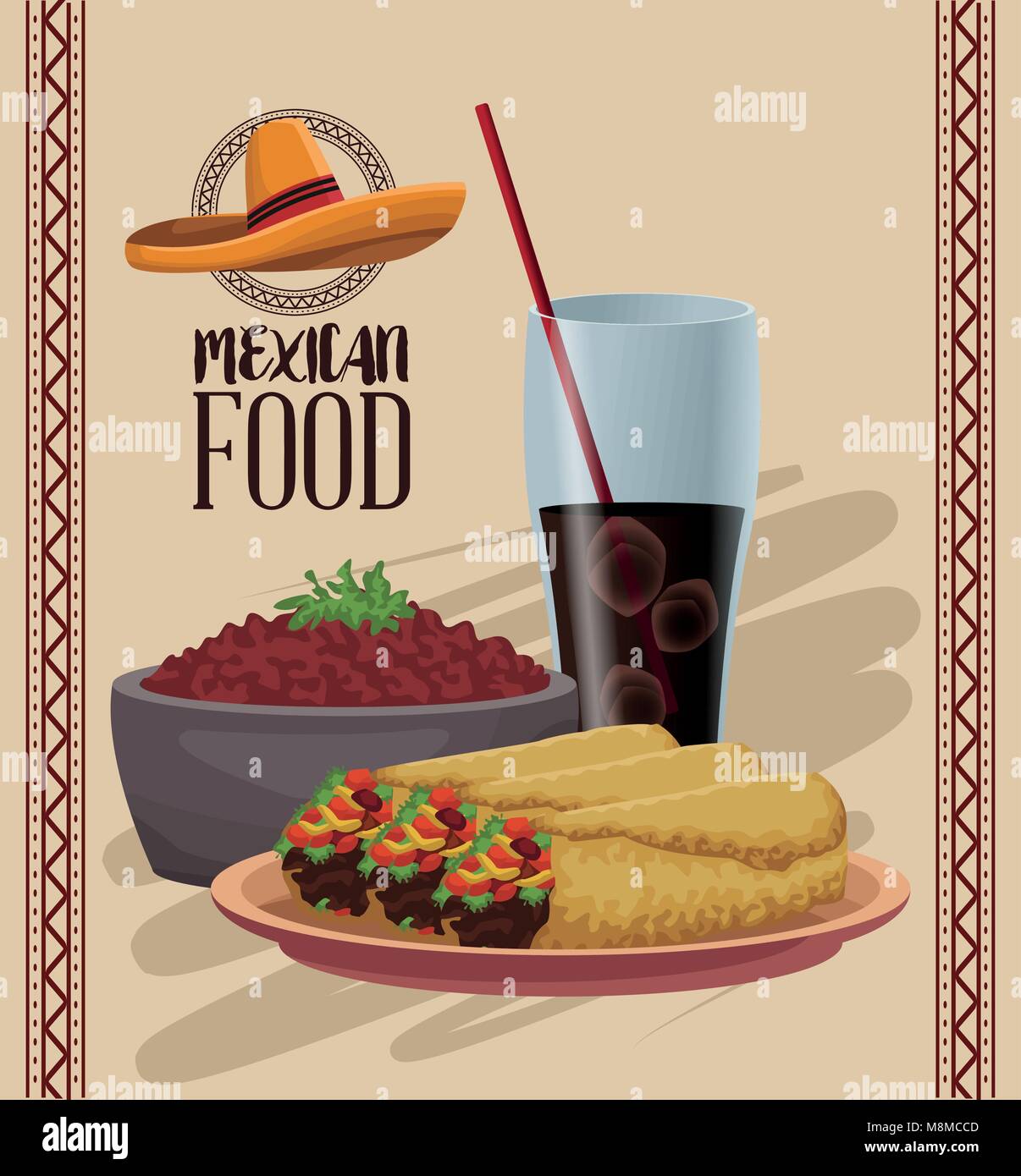 Mexican food menu card Stock Vector Image & Art - Alamy