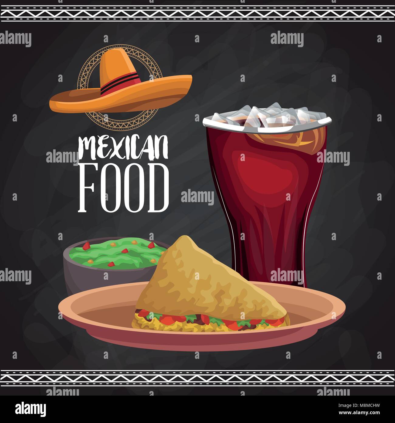 Mexican food menu card Stock Vector Image & Art - Alamy