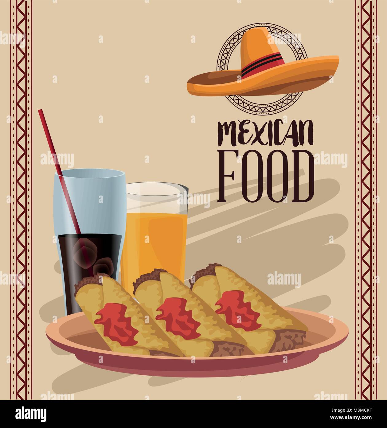 Mexican food menu card Stock Vector Image & Art - Alamy