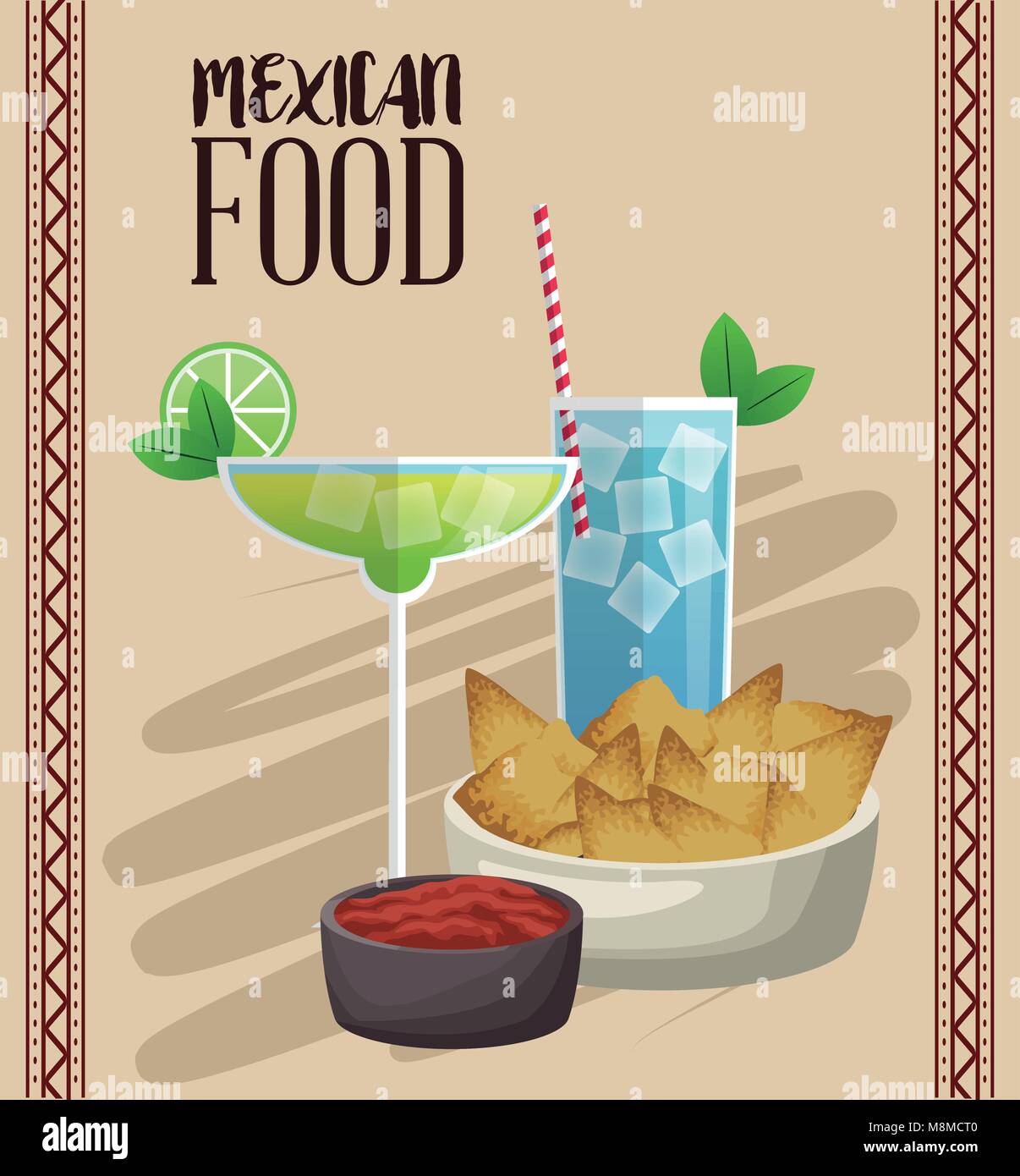 Mexican food menu card Stock Vector Image & Art - Alamy